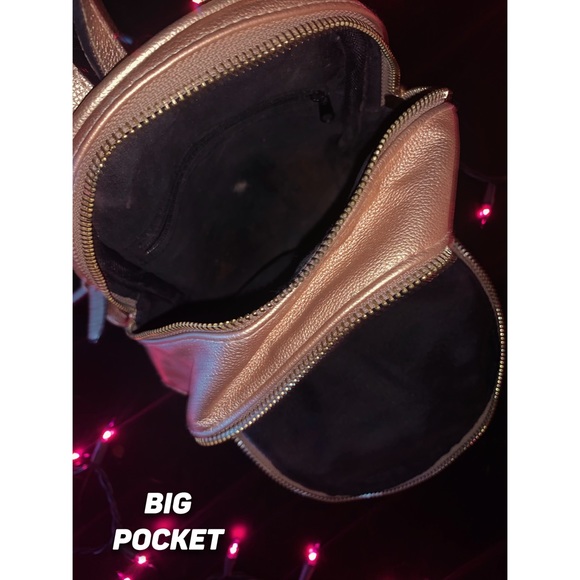 Bags | Vintage Rose Gold Small Backpack | Poshmark